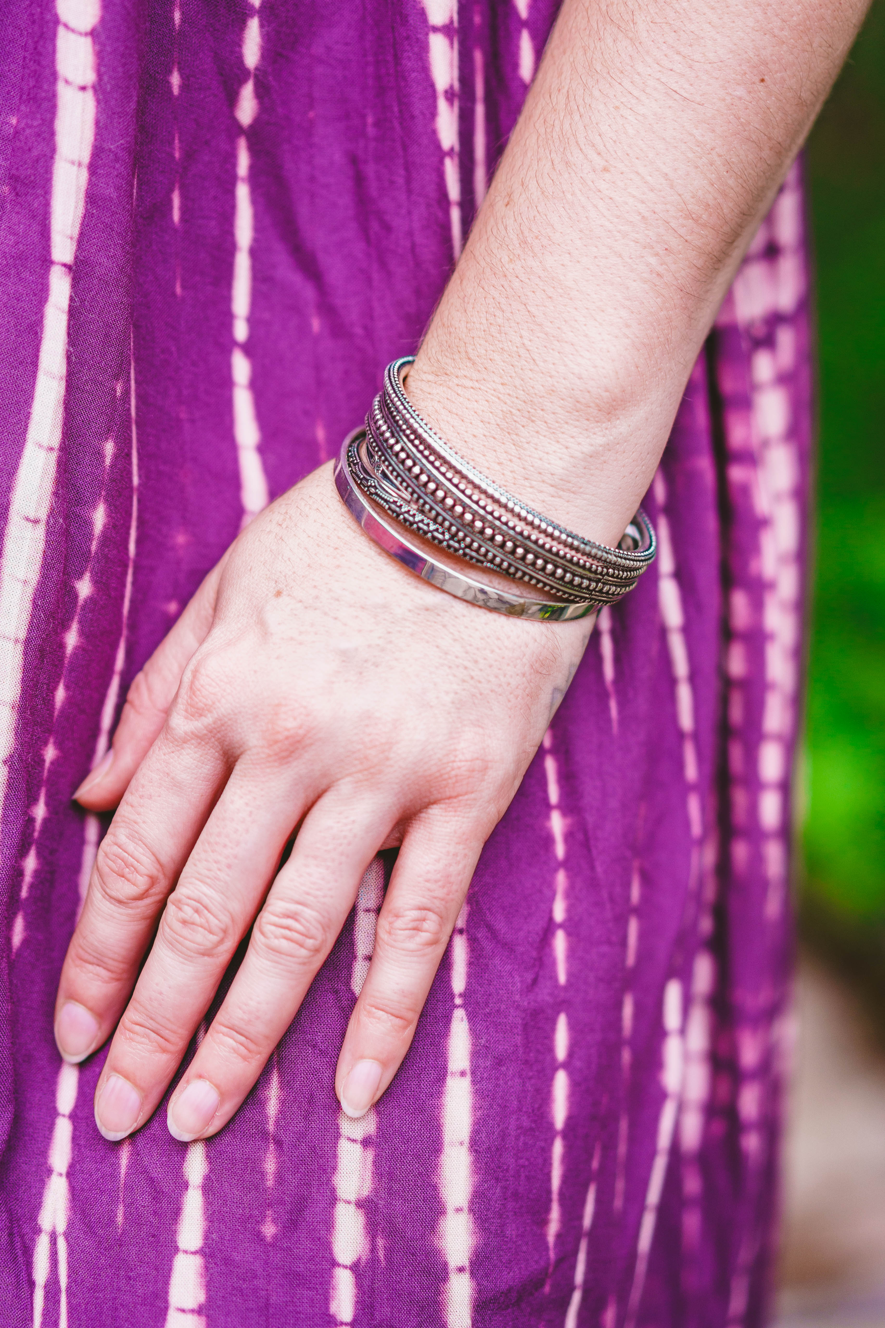 Silver Bracelets – Midnight Sun