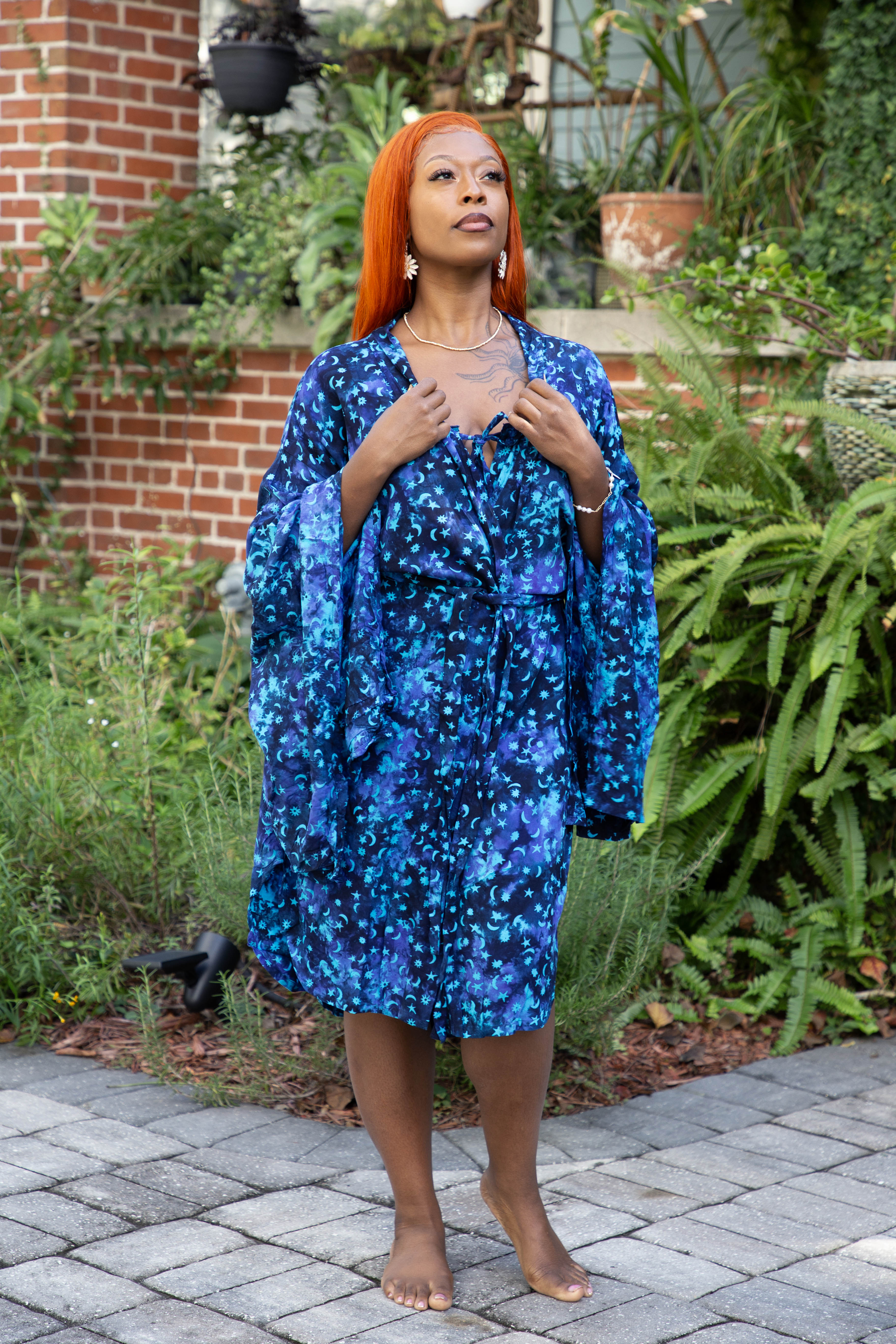 Hand Batiked Kimono – Midnight Sun