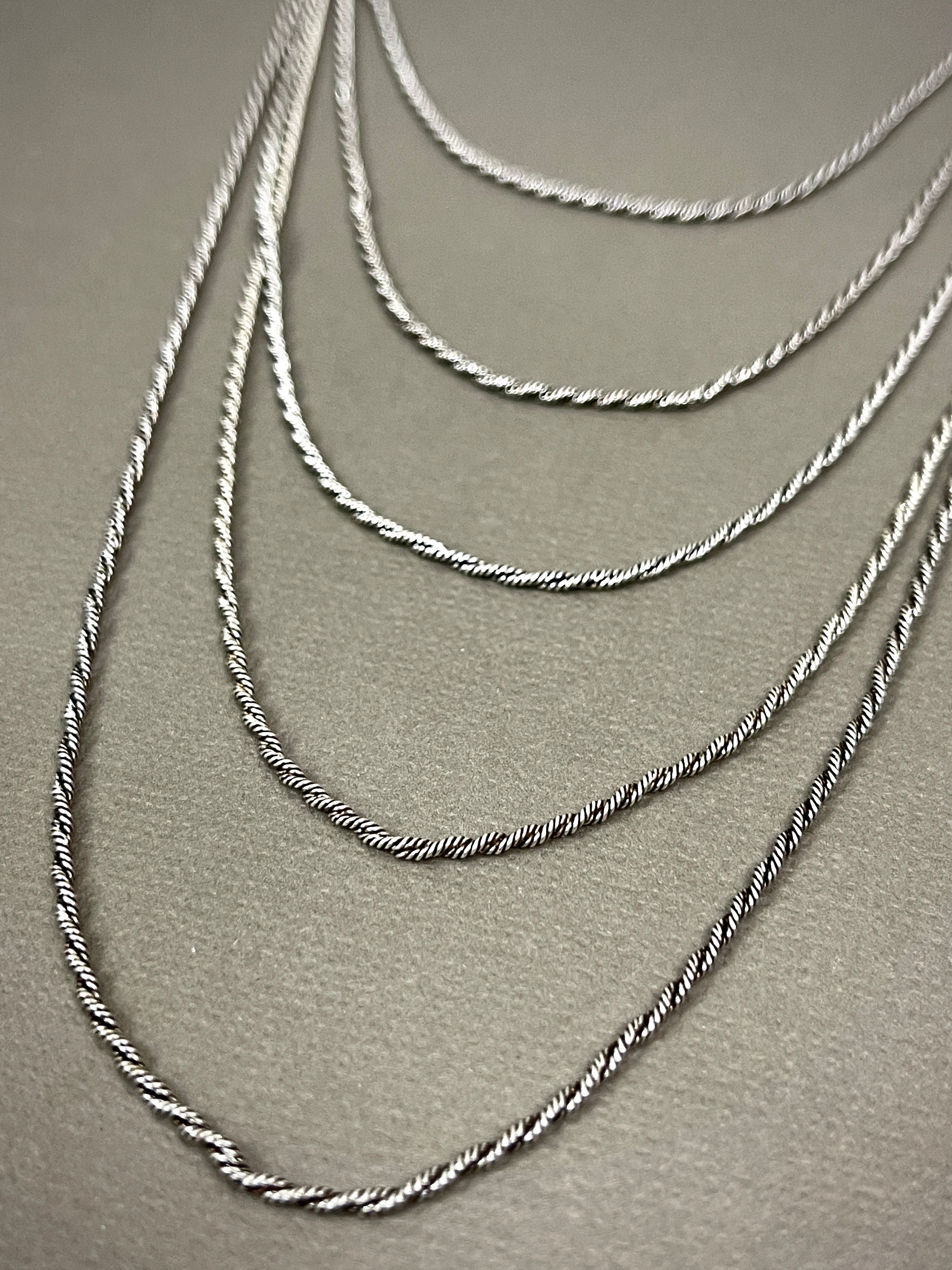 Sterling Thai Twisted Rope Chains – Midnight Sun