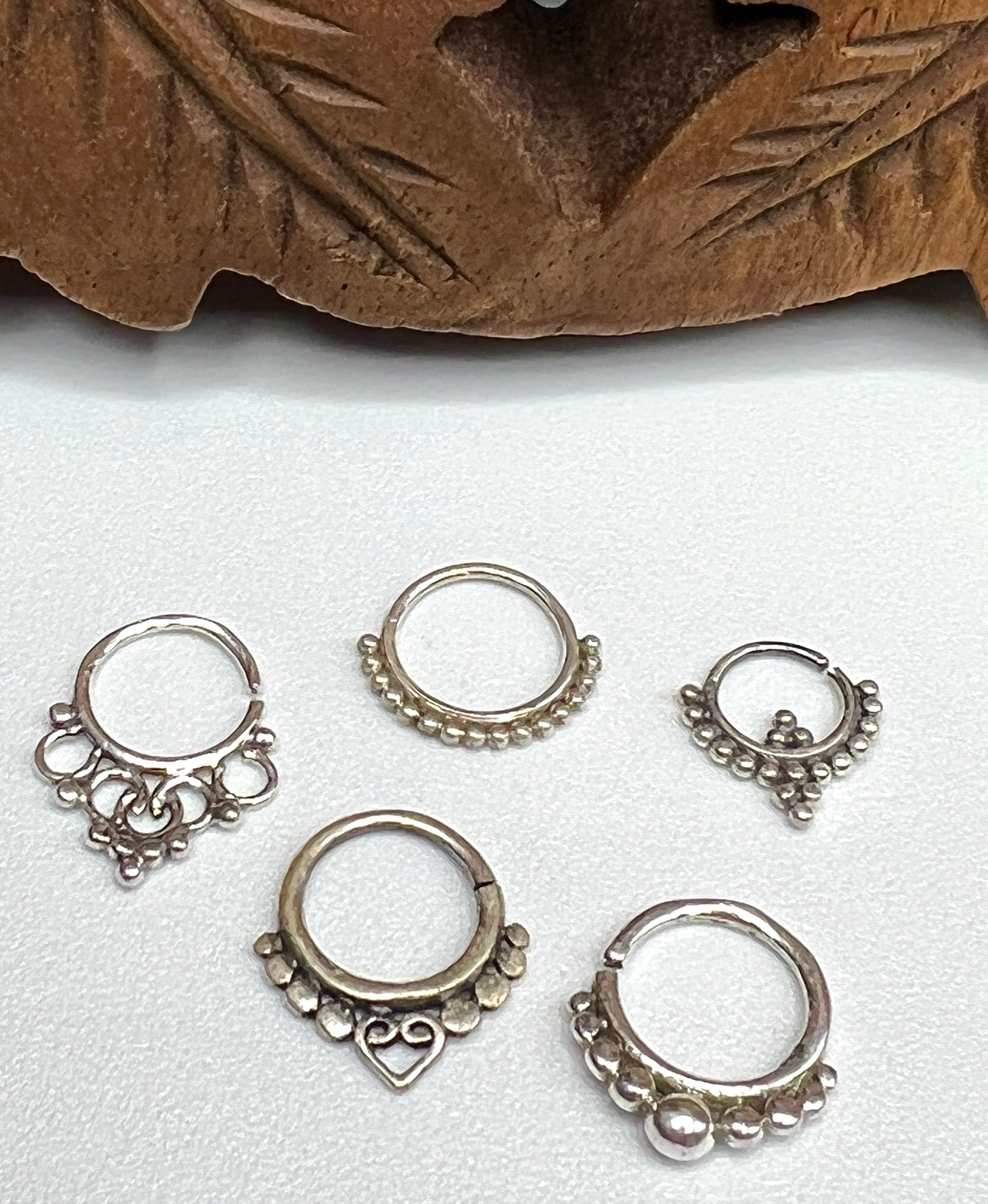 Sterling Silver Septum Rings B – Midnight Sun